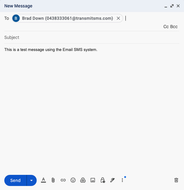 How to send messages using email - Email SMS